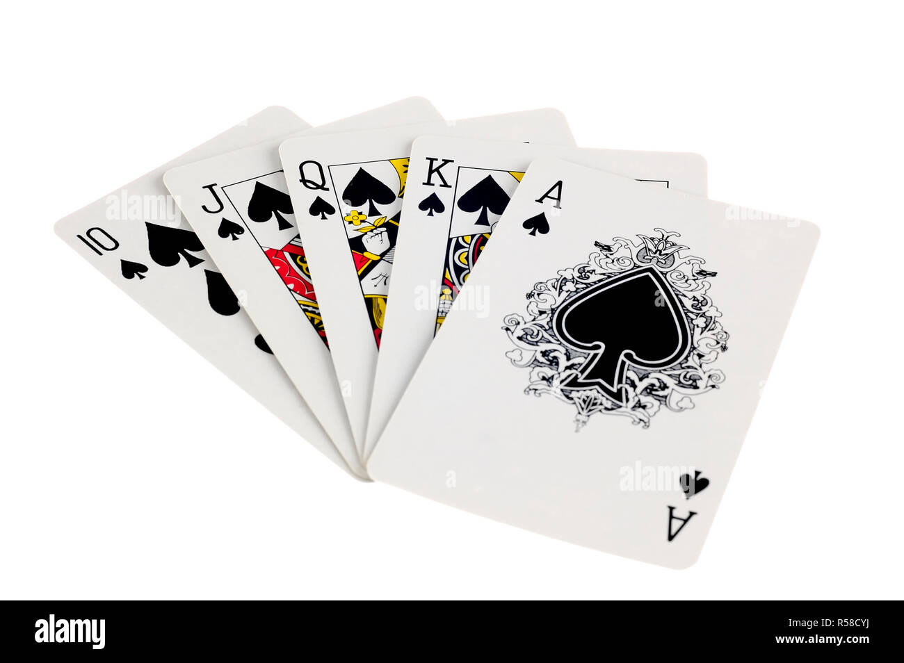Ace Royal Flush Stock Photo - Alamy