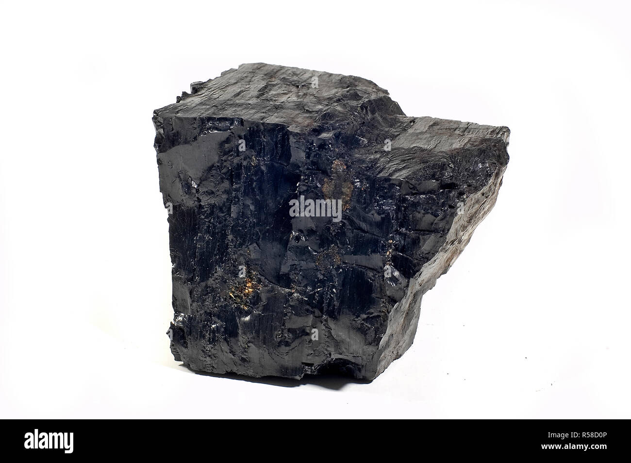 Coal on Isolated White Background Stock Photo - Alamy
