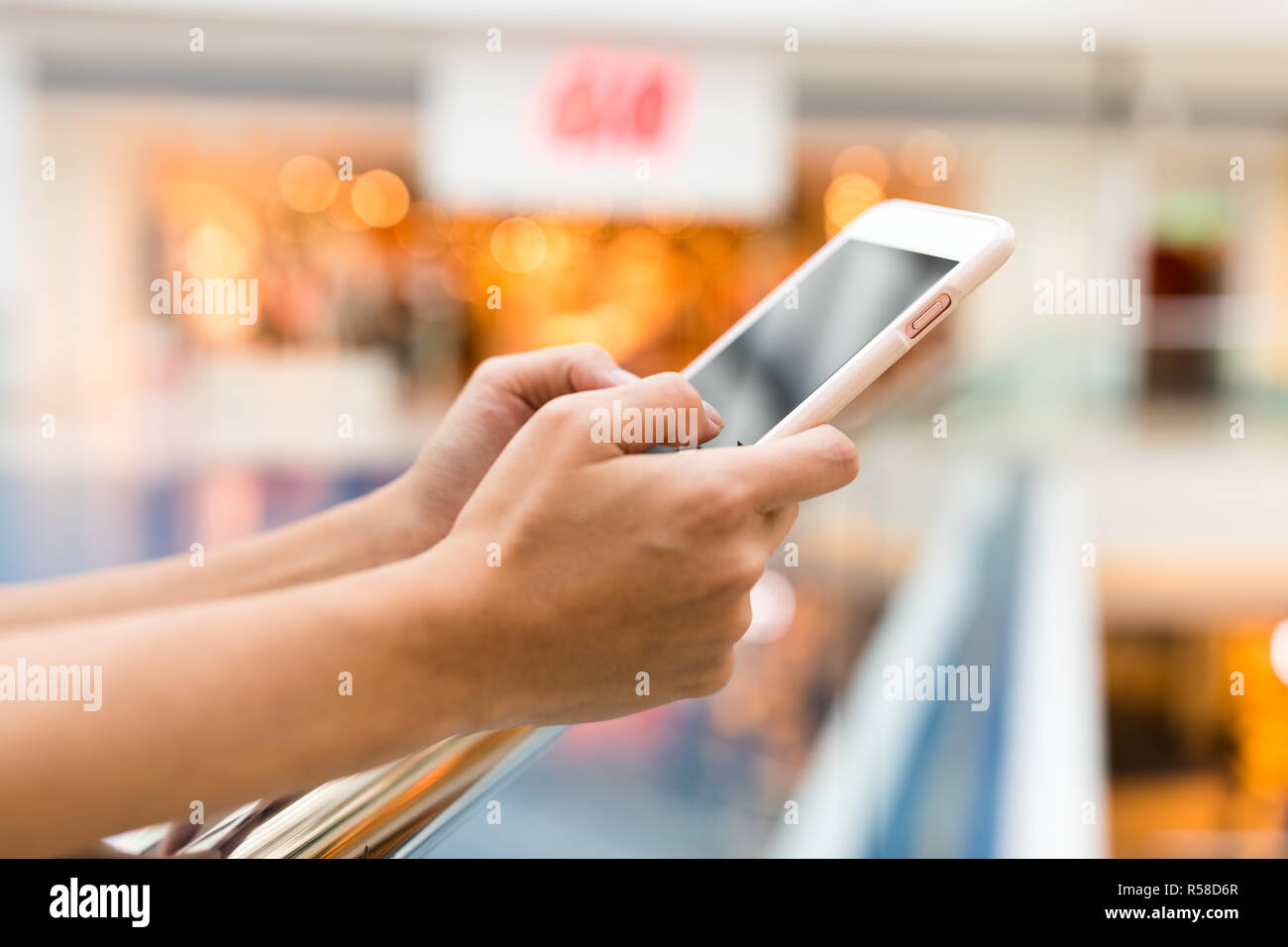Finger touch on mobile phone Stock Photo - Alamy