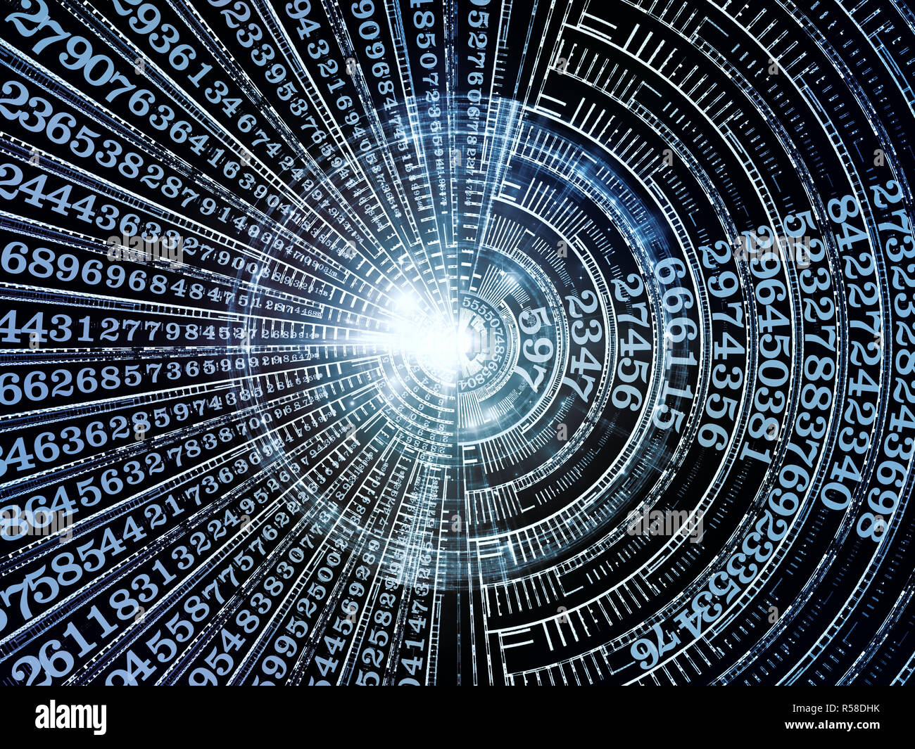 Processing World of Numbers Stock Photo - Alamy