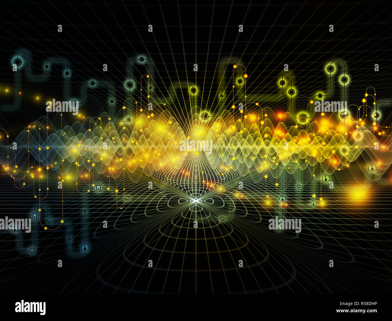 Paths of Data Transfers Stock Photo - Alamy
