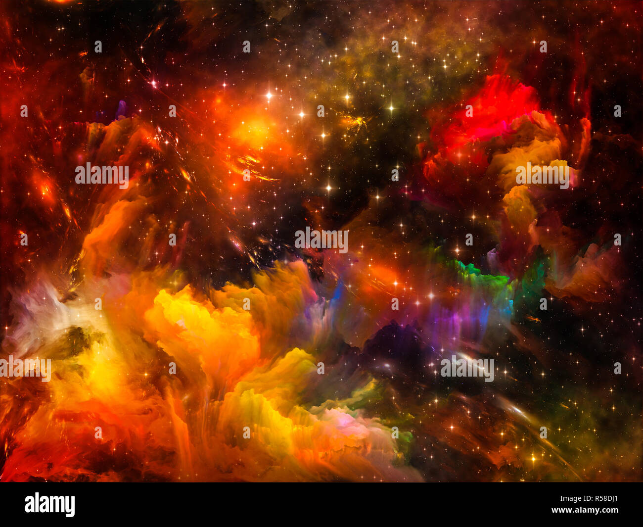 Visualization of Interstellar Clouds Stock Photo - Alamy