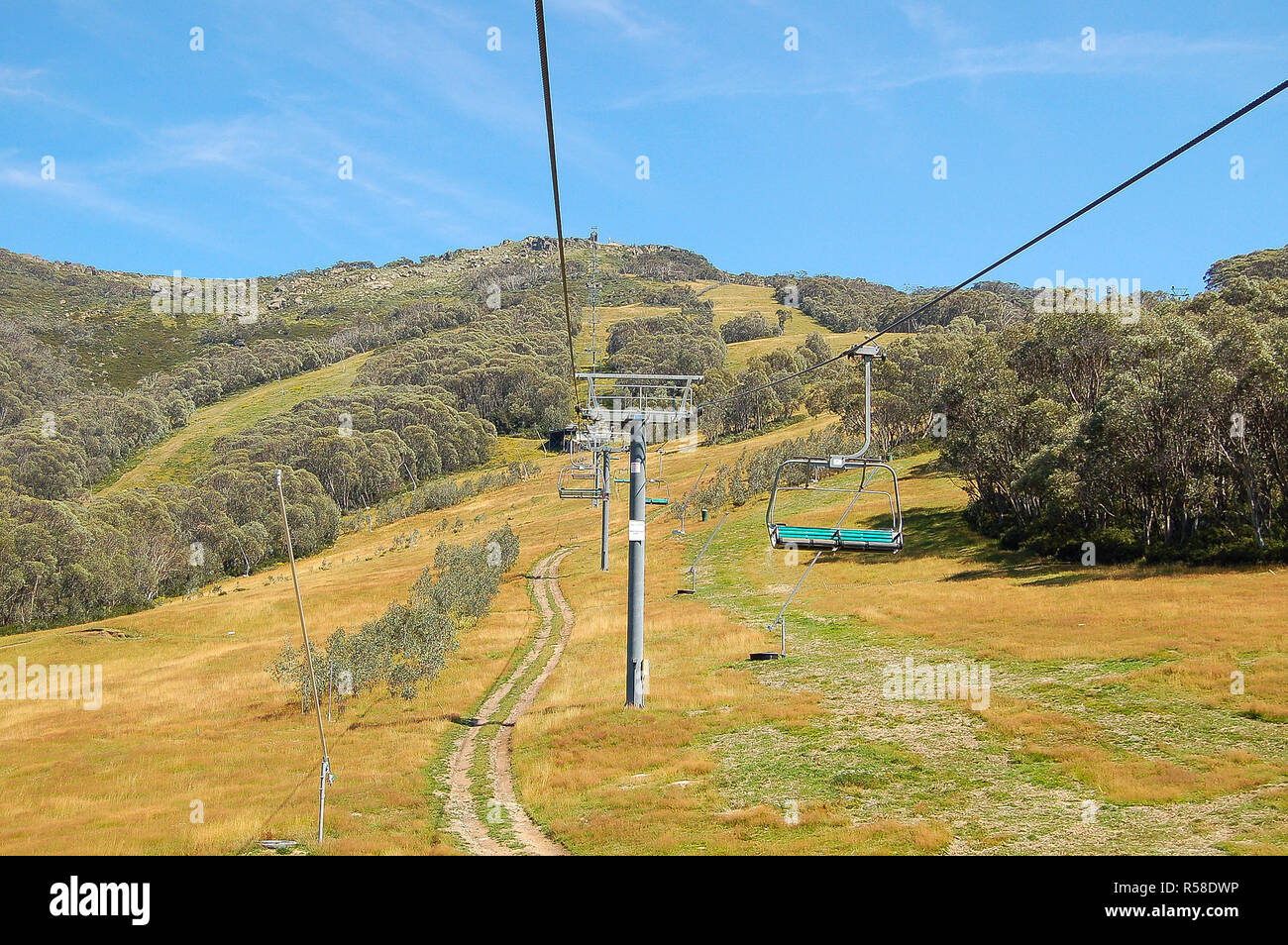 Chairlift to Mt Kosciuszko - Thredbo Stock Photo - Alamy