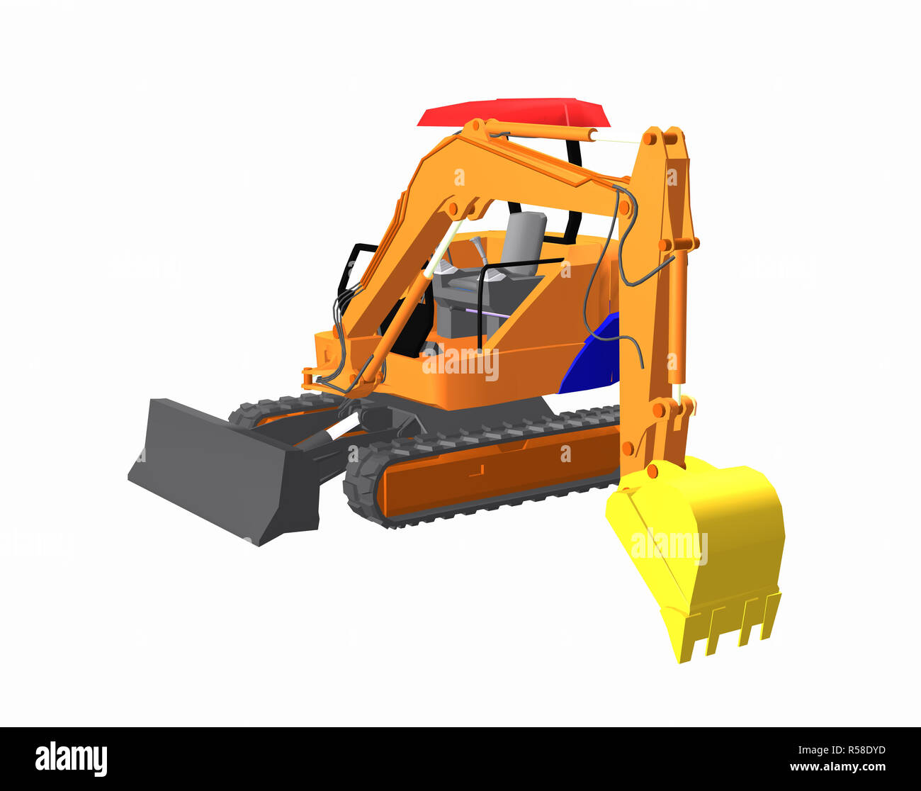 bulldozer with excavator bucket free Stock Photo - Alamy