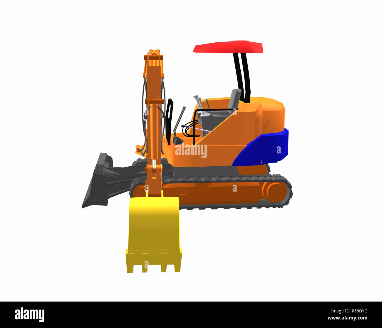 bulldozer with excavator bucket free Stock Photo - Alamy