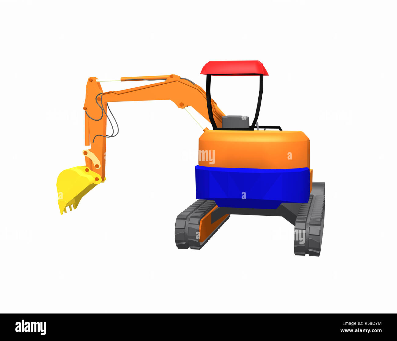 bulldozer with excavator bucket free Stock Photo - Alamy