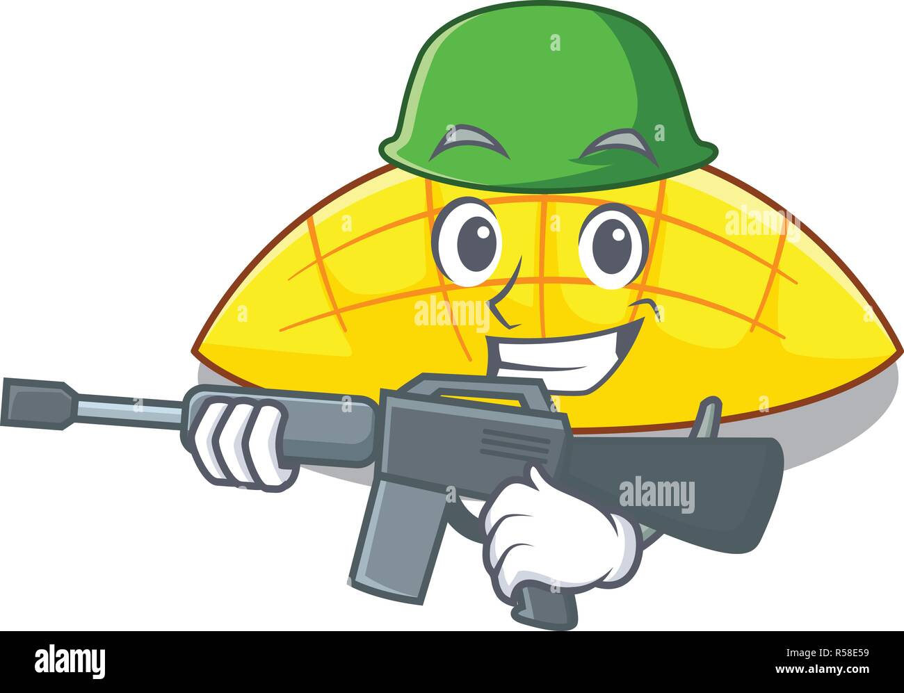 Army mango slices isolated on the mascot Stock Vector Image & Art - Alamy