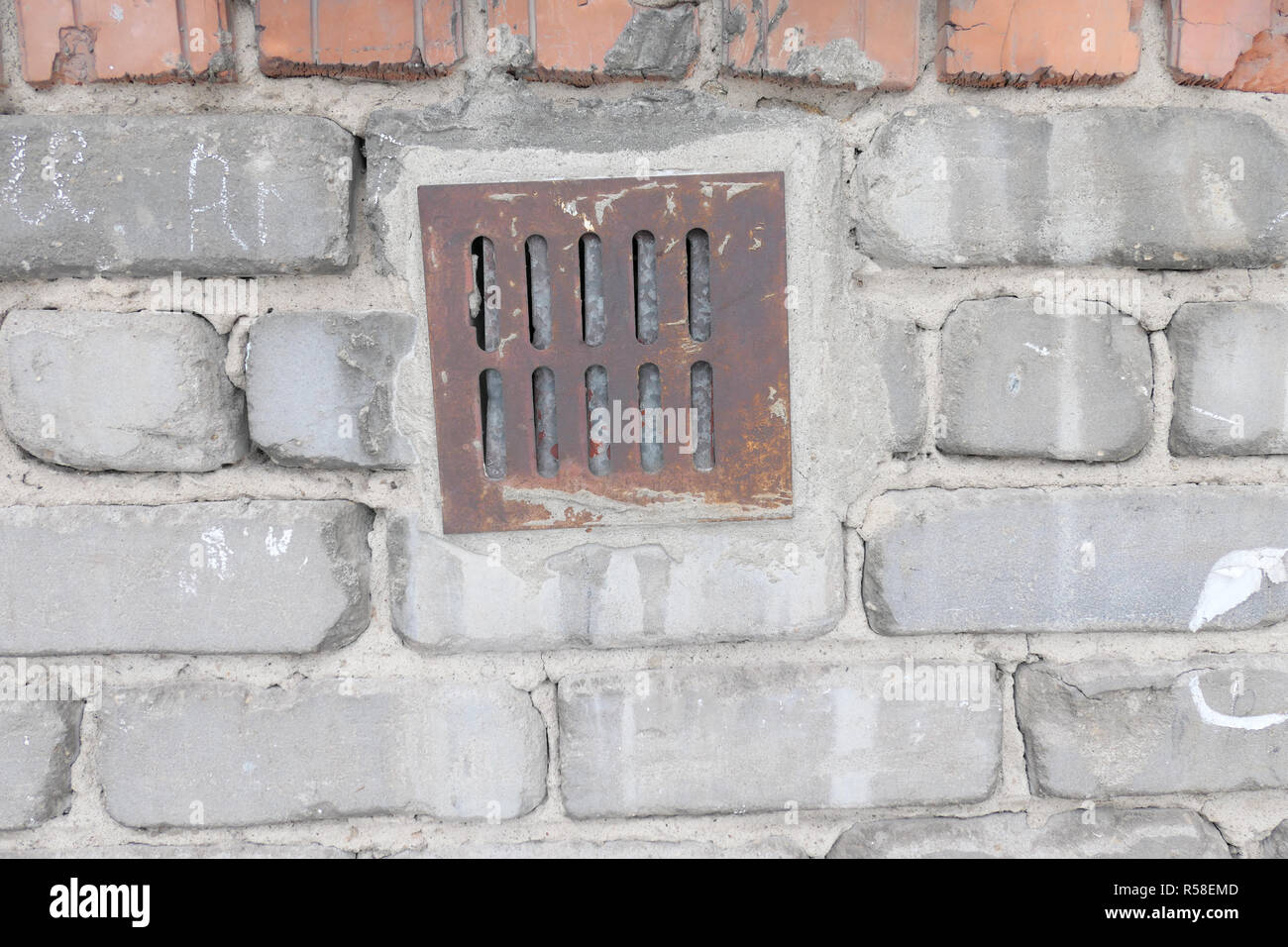 Old ventilation window on wall Stock Photo - Alamy