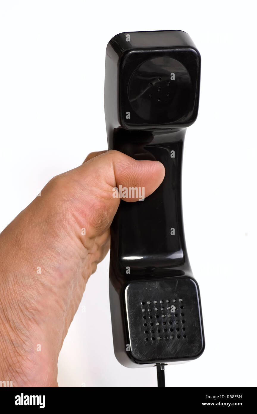 Human Foot Hold Telephone Stock Photo - Alamy