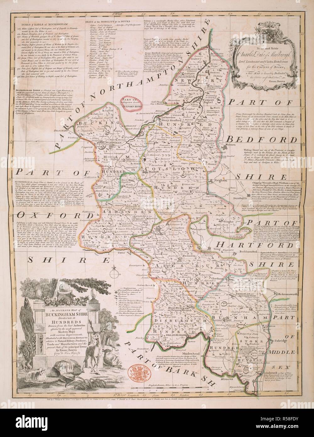 1760 map of england hi-res stock photography and images - Alamy
