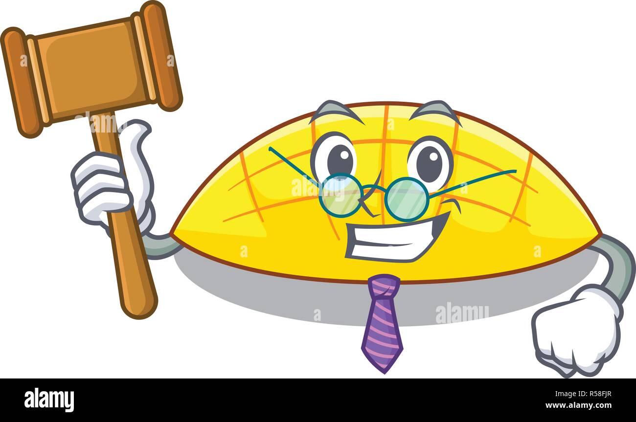 Judge slices mango on with cartoon funny Stock Vector Image & Art - Alamy
