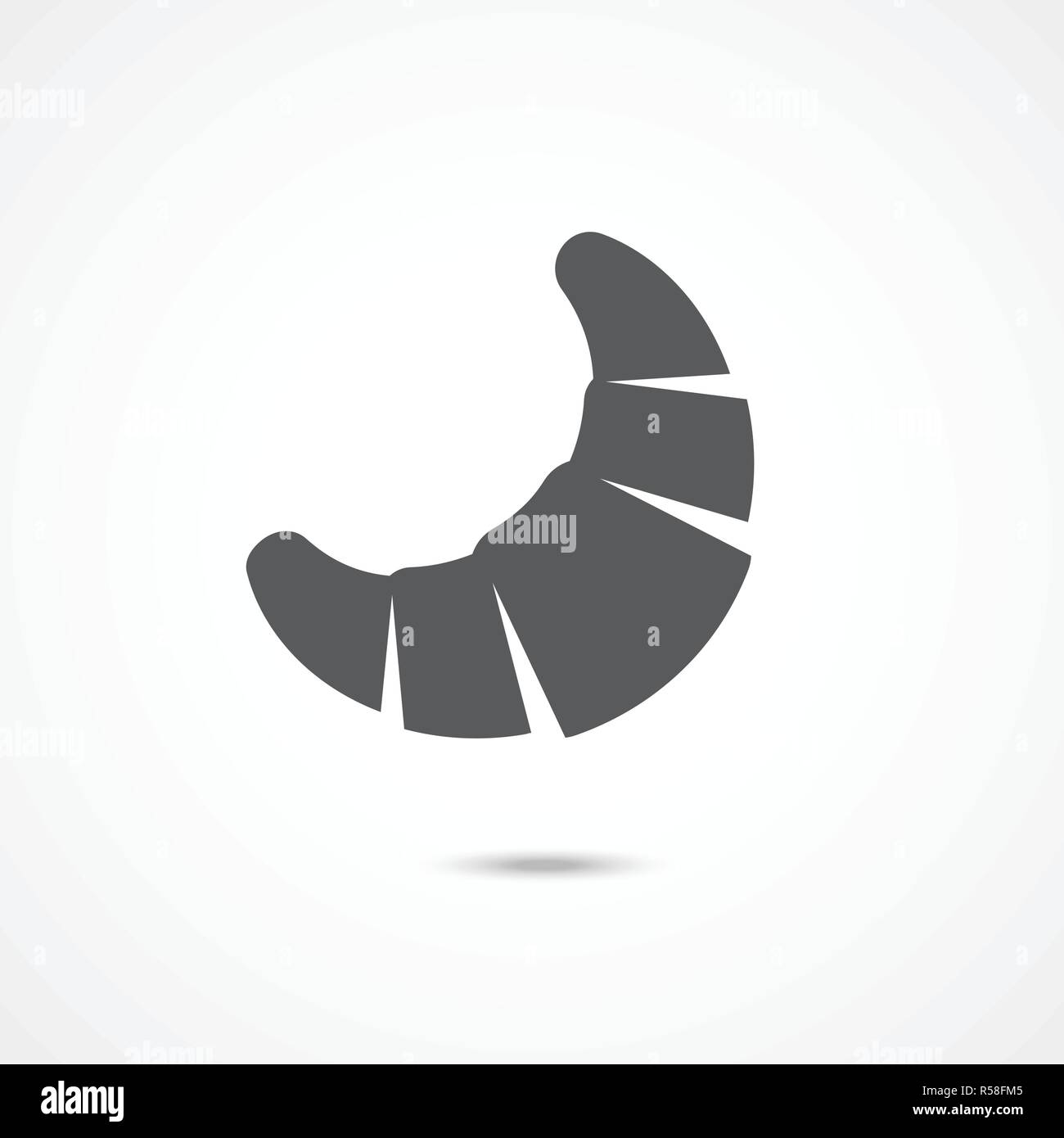 Croissant icon. Flat vector Stock Vector Image & Art - Alamy