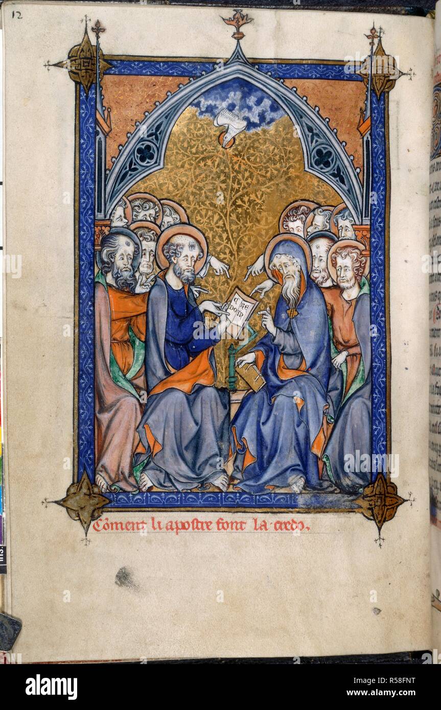 The seated apostles compose the creed hi-res stock photography and ...