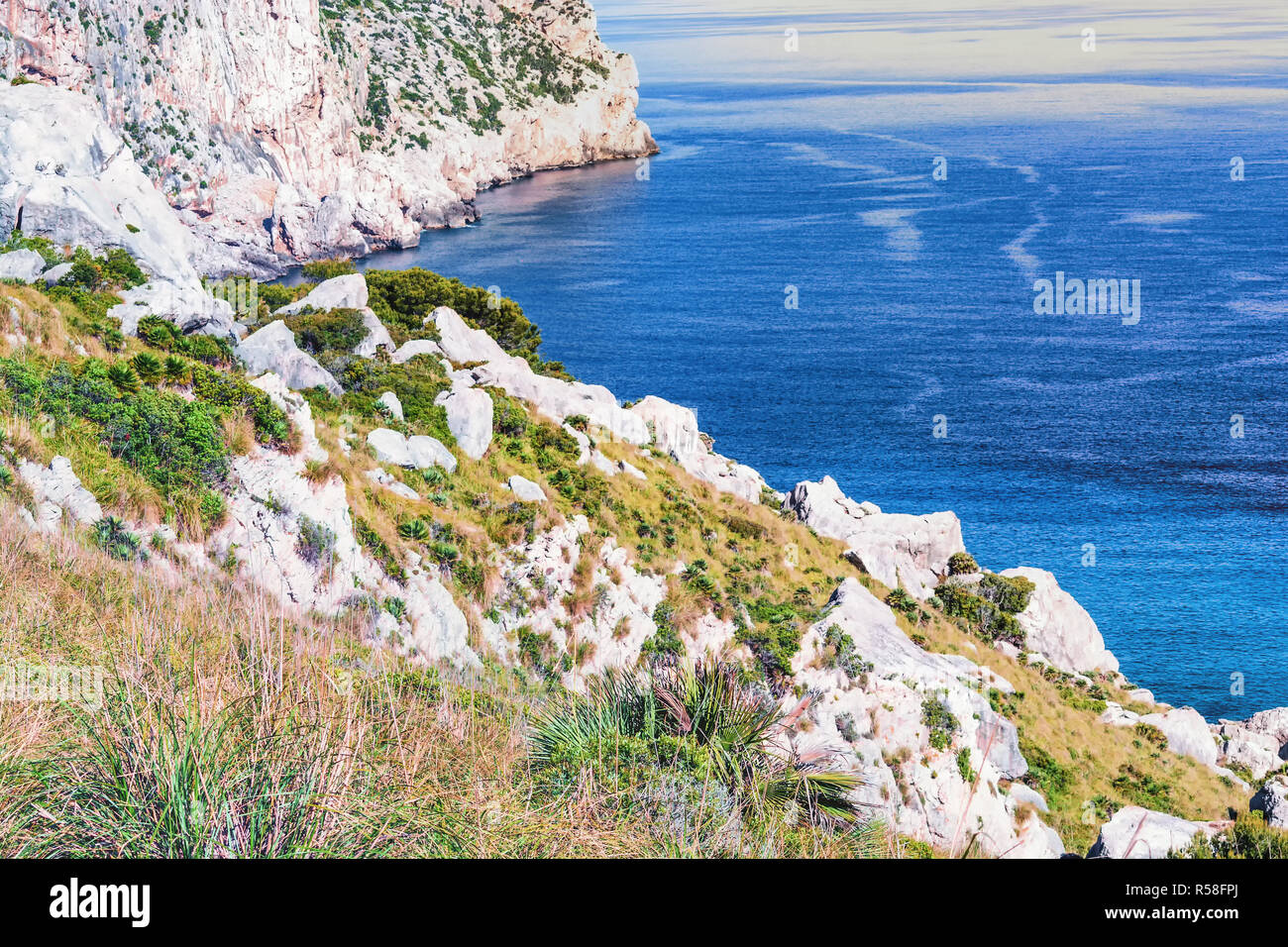 picturesque sea landscape with bay Stock Photo - Alamy