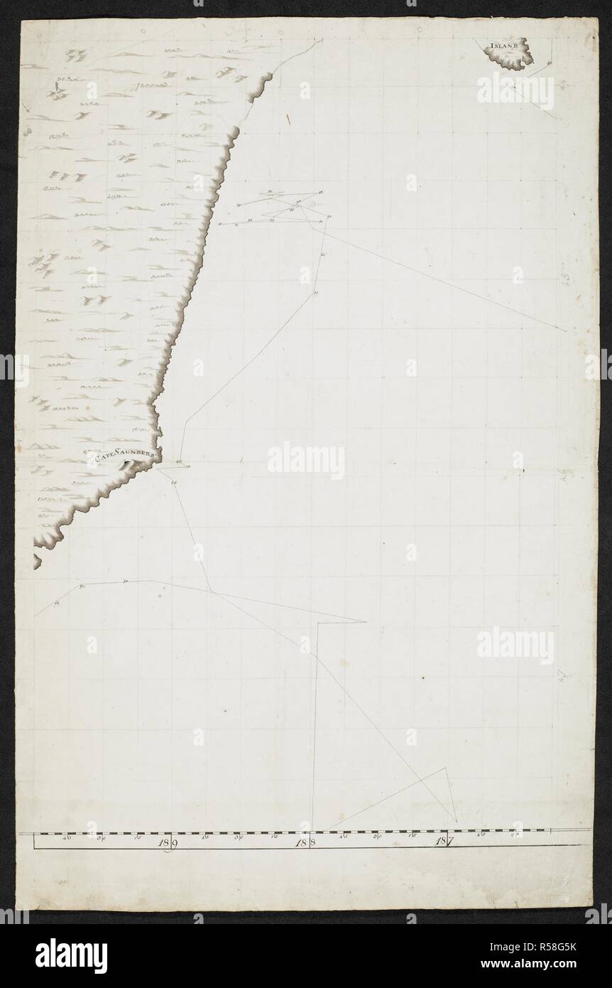 James cook new zealand map hi-res stock photography and images - Alamy