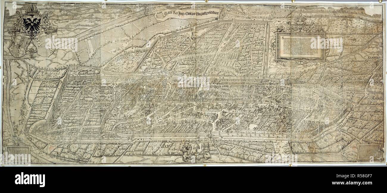 Map of Augsburg. Sacri Romani Imperii, urbs Augusta Vindelicorum Caes ...