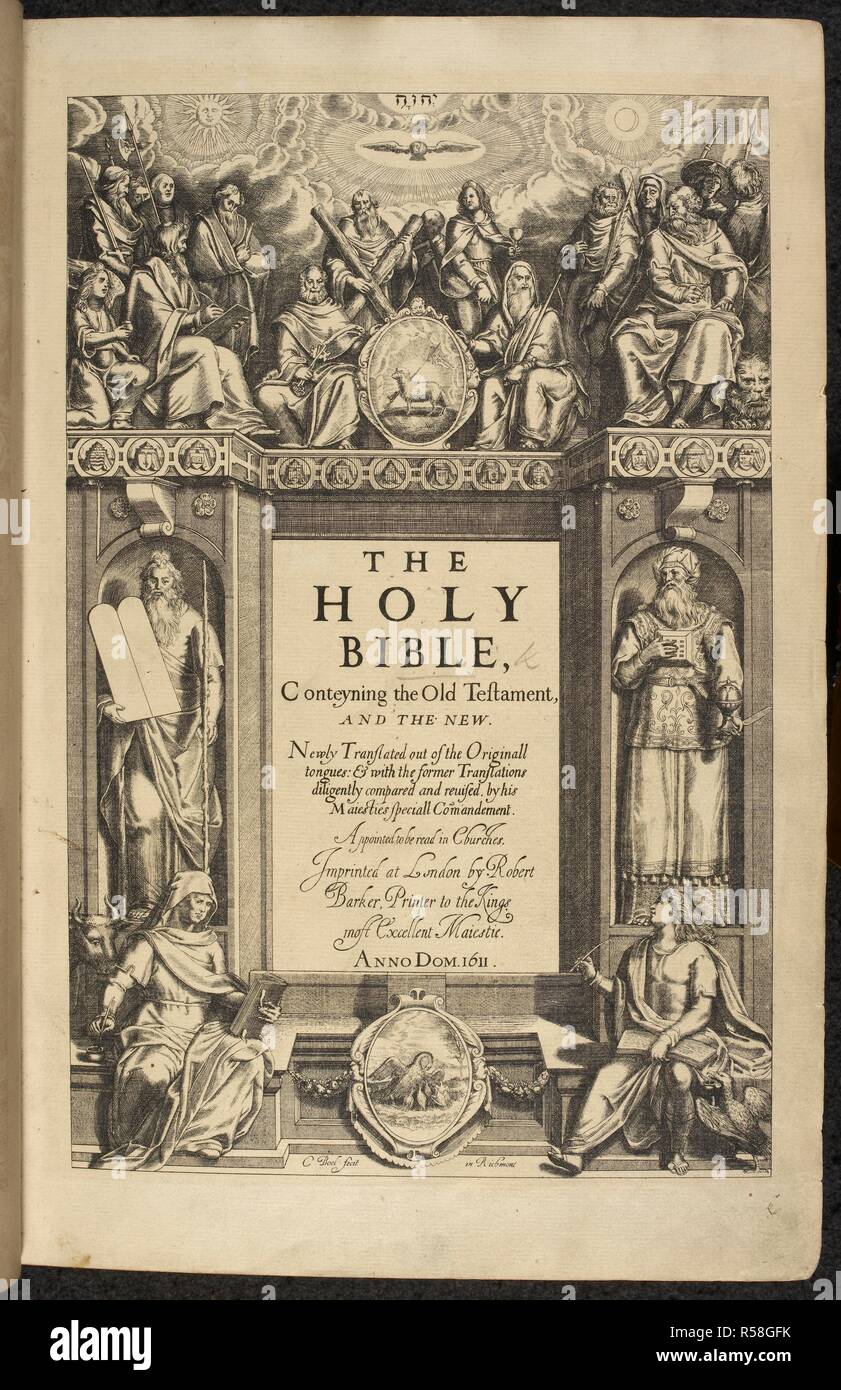 The first edition of the so-called King James Bible. The Holy Bible ...