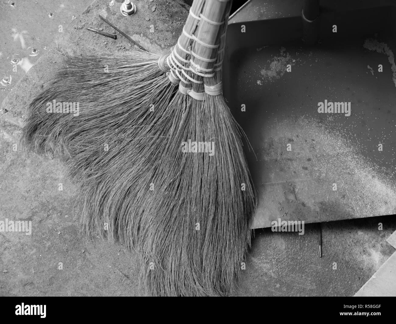 Soft broom Black and White Stock Photos & Images - Alamy