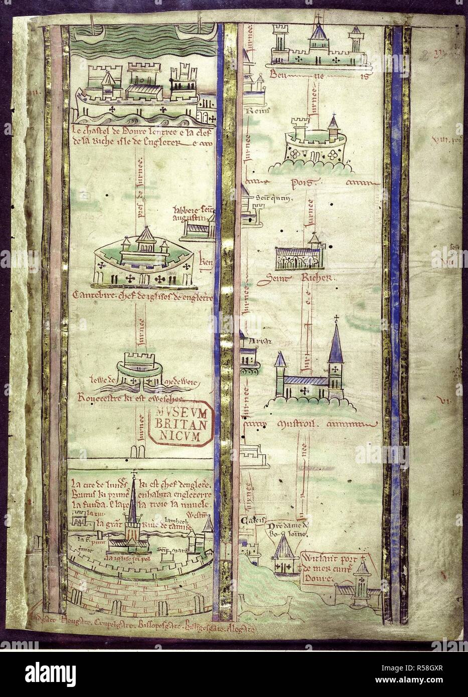 Medieval london map hi-res stock photography and images - Alamy