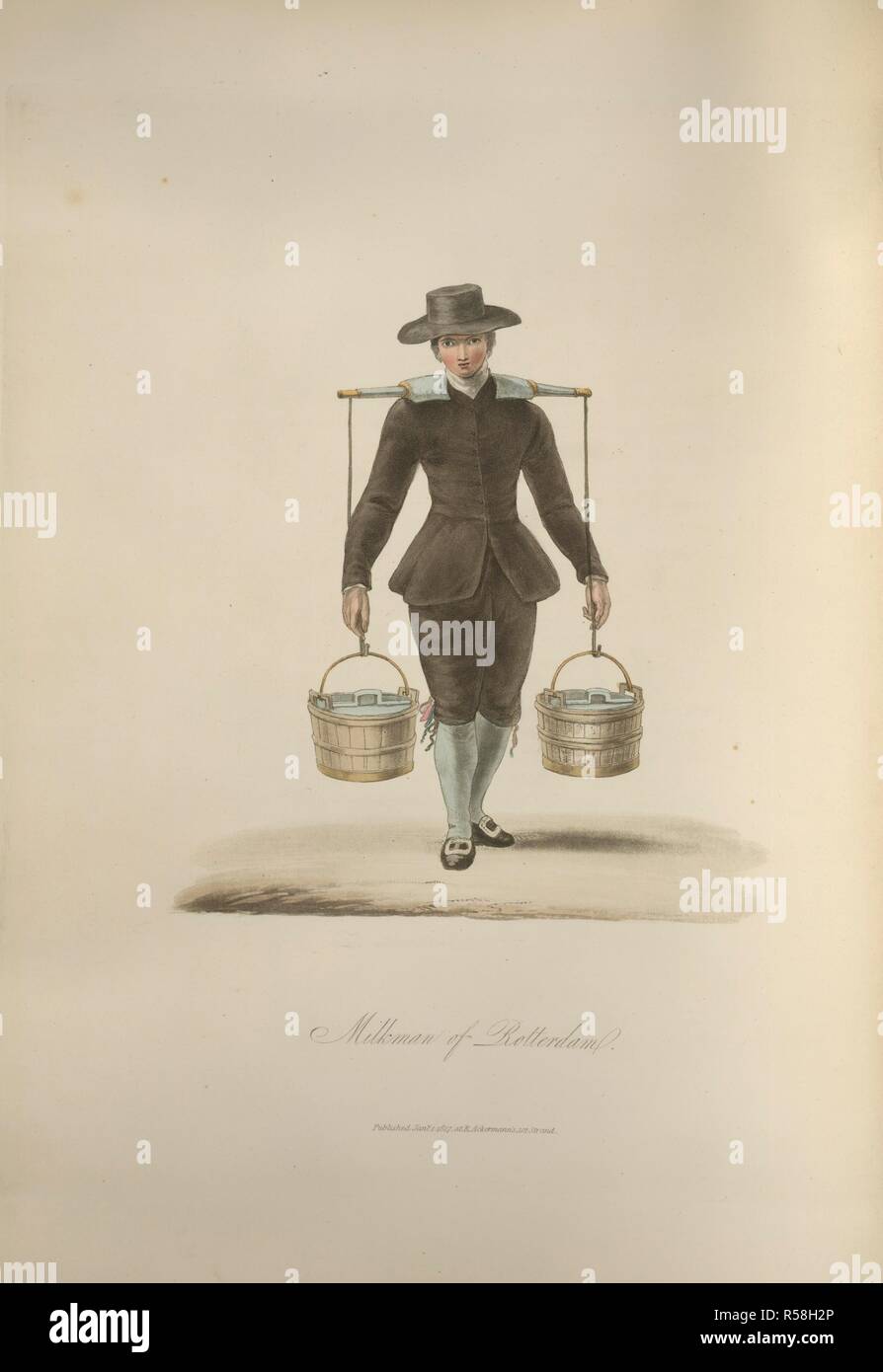 A milkman of Rotterdam. The Costume of the Netherlands displayed in ...