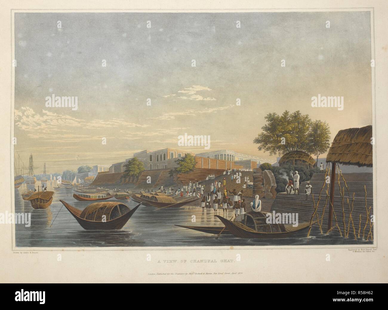 'A view of Chandpal Ghat'. Views of Calcutta / engraved by Robert ...