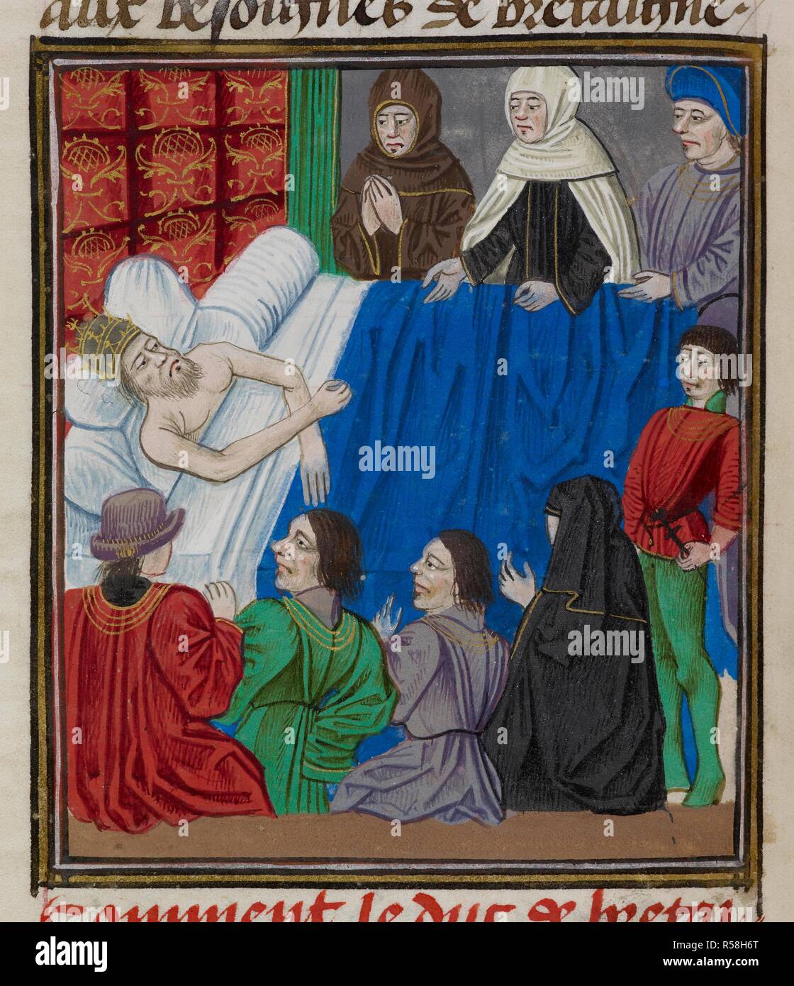 Death of Emperor Charles IV. Chroniques de France et d'Angleterre, Book ...