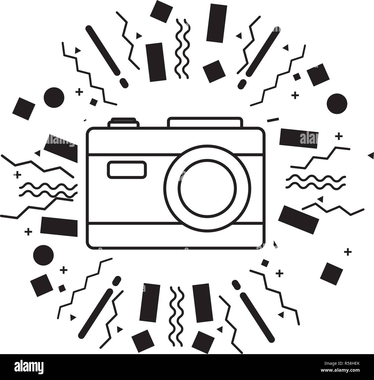 photography camera object equipment white background vector ...