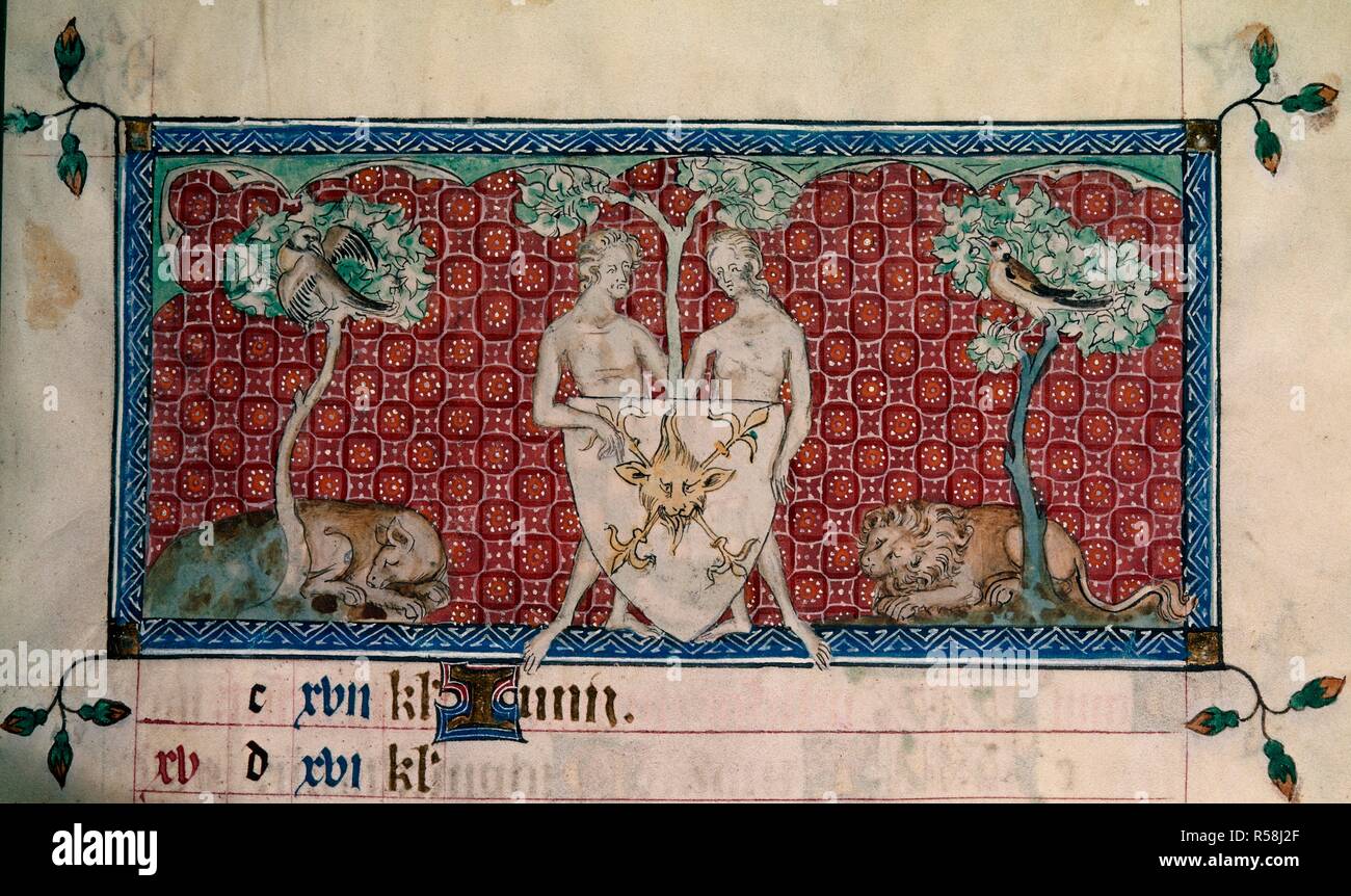 Calendar page for May. Queen Mary Psalter. England (London?); circa ...