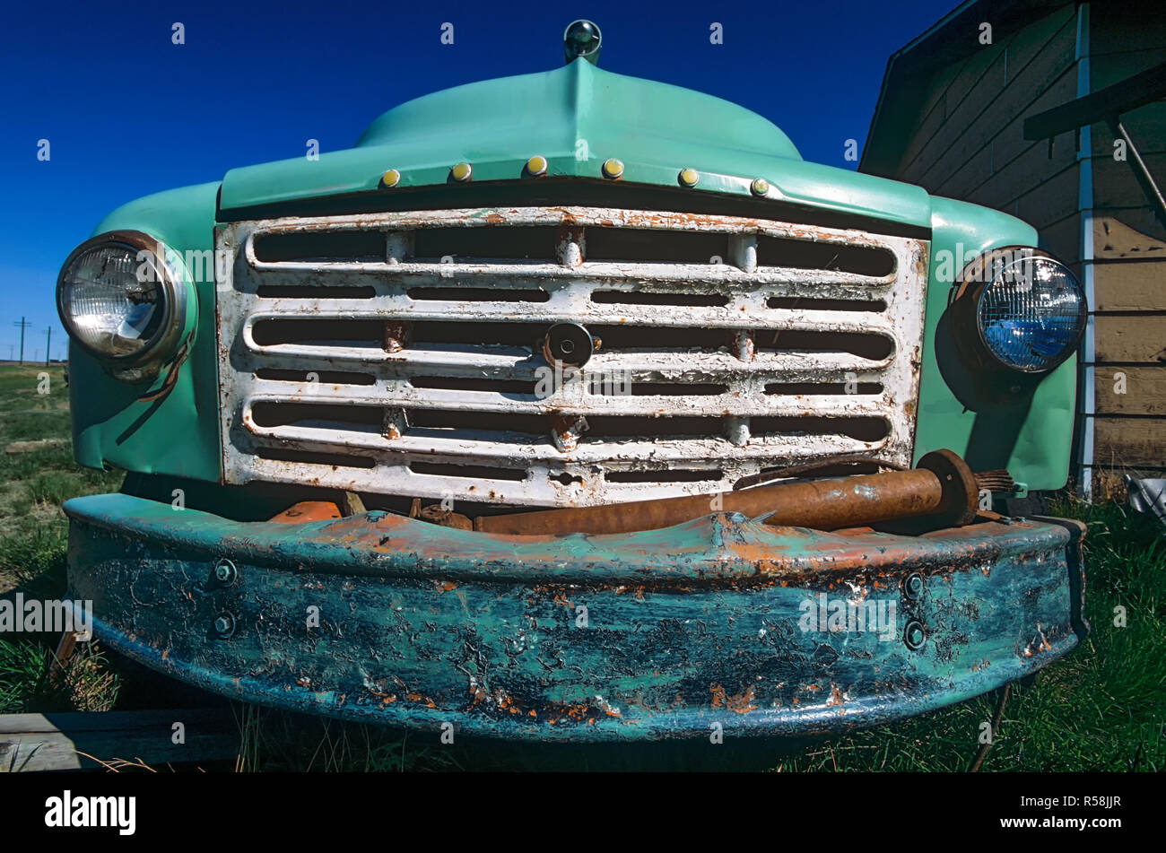 Antique truck grill Stock Photo - Alamy
