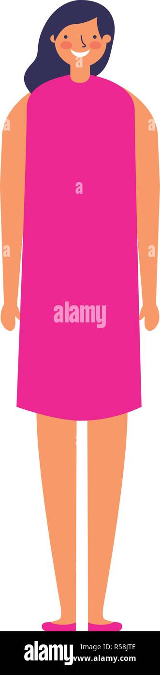 woman cartoon character on white background vector illustration Stock ...