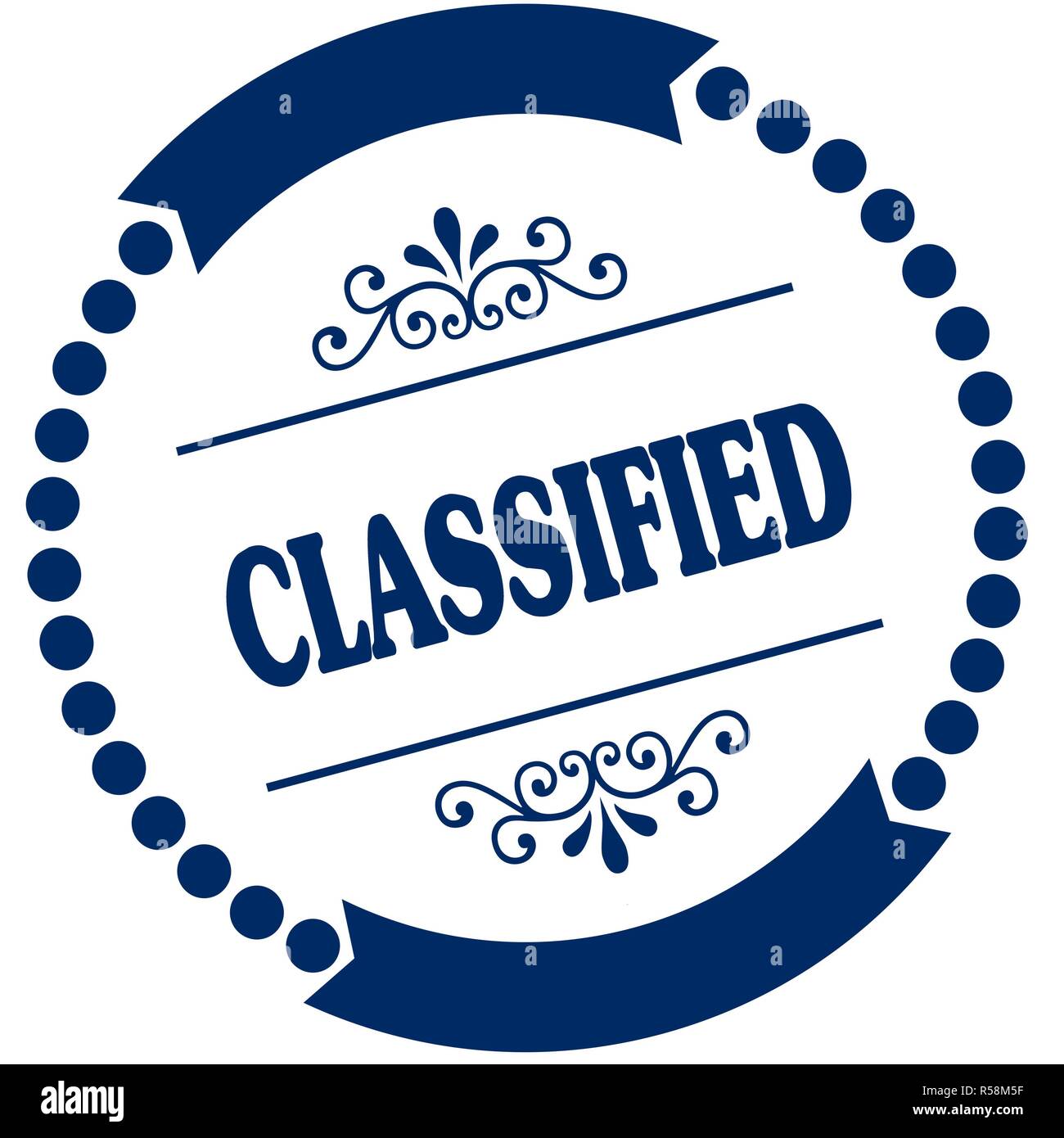 CLASSIFIED blue seal Stock Photo - Alamy