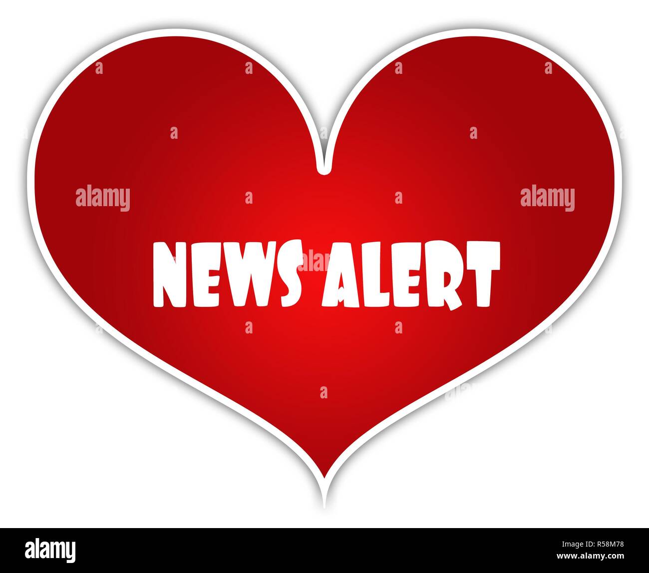 Red heart stickers on Cut Out Stock Images & Pictures - Alamy