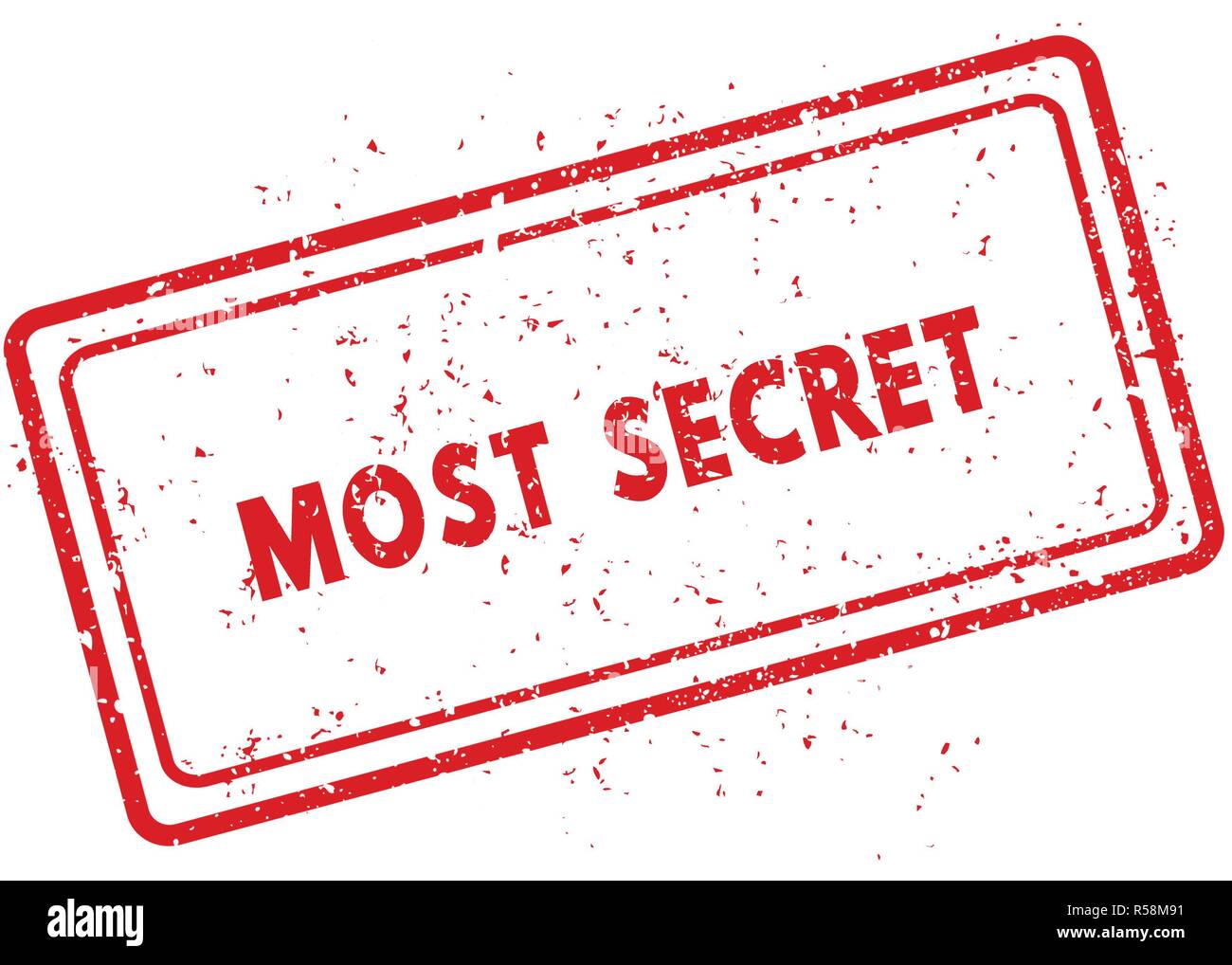Red MOST SECRET rubber stamp Stock Photo - Alamy