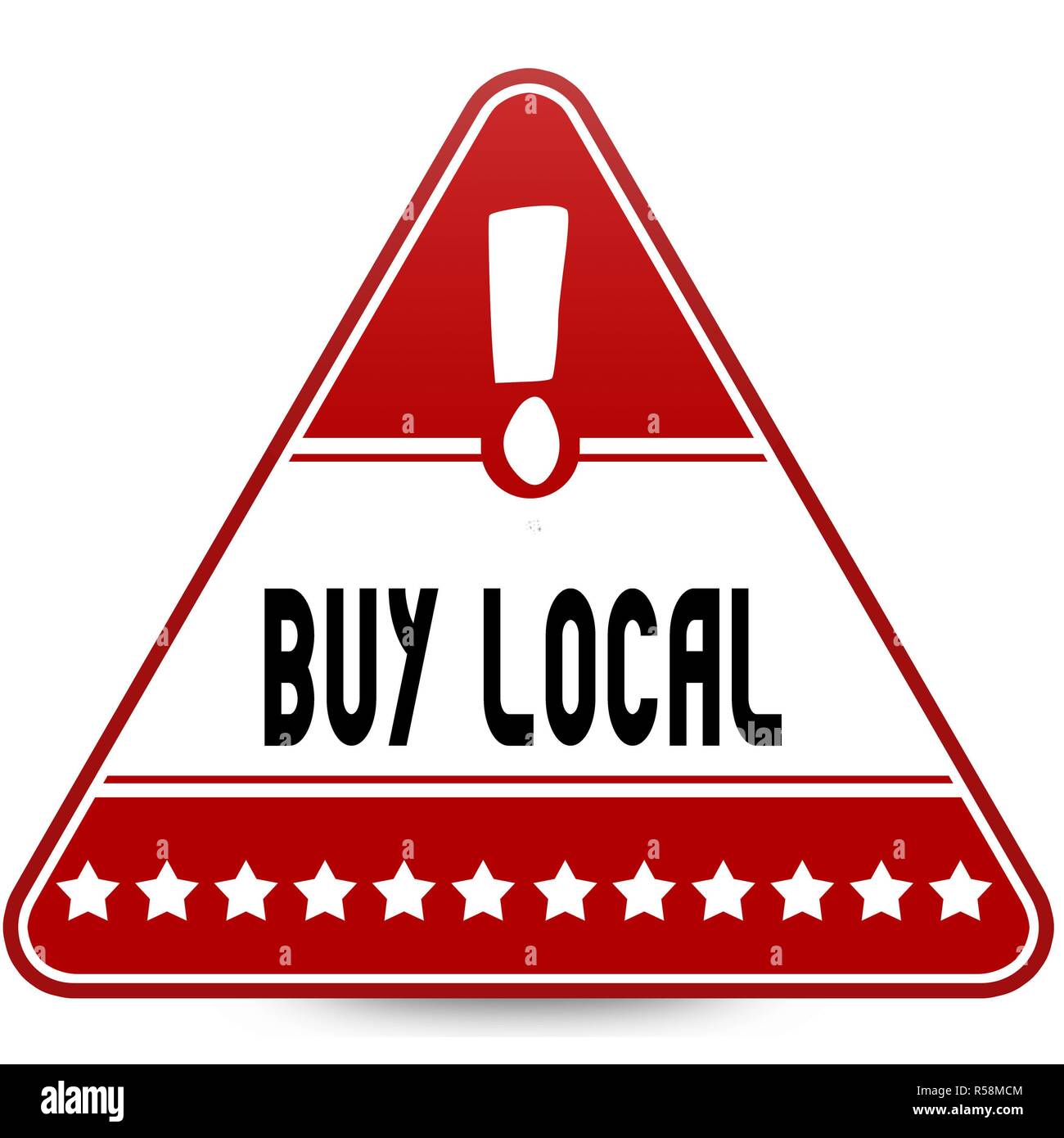 BUY LOCAL On Red Triangle Road Sign Stock Photo Alamy buy-local-on-red-triangle-road-sign-stock-photo-alamy