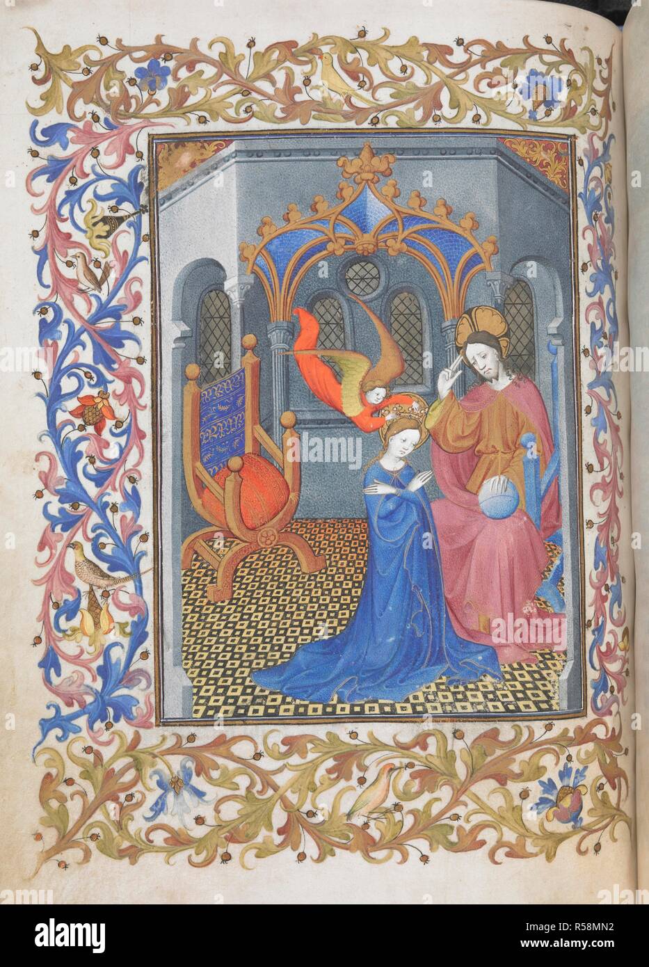Coronation of the Virgin. Beginning of the hour of Compline. The Virgin ...