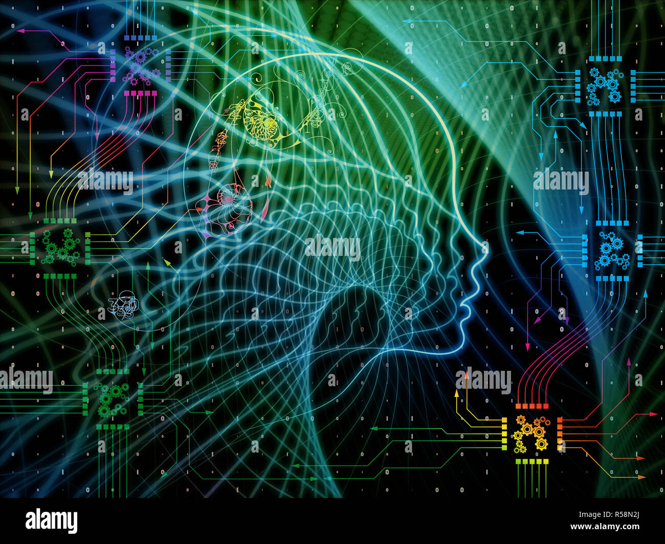 Machine Consciousness Design Stock Photo - Alamy