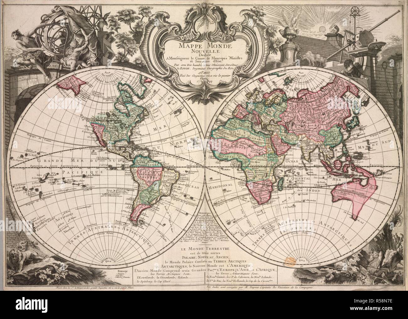 1744 world map hi-res stock photography and images - Alamy