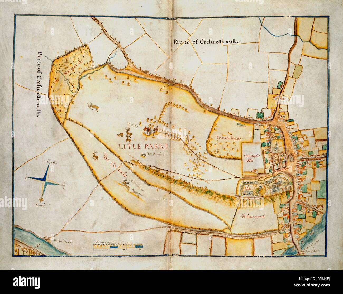 Plan of Windsor. Description of the Honor of Windsor. England; 1607 ...