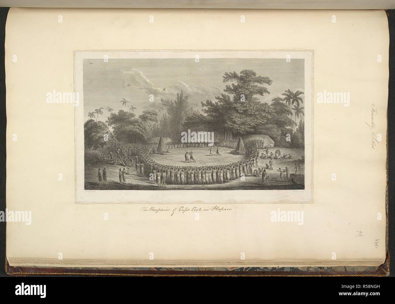 The reception of Captain Cook, in Hapaee. An engraved illustration ...