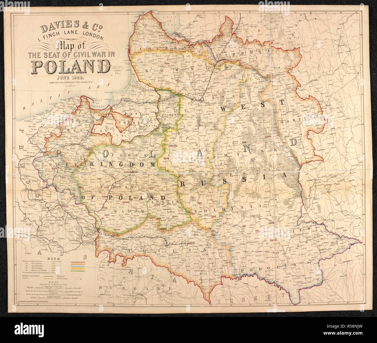 A map of the Seat of Civil War in Poland. Map of the Seat of Civil War ...