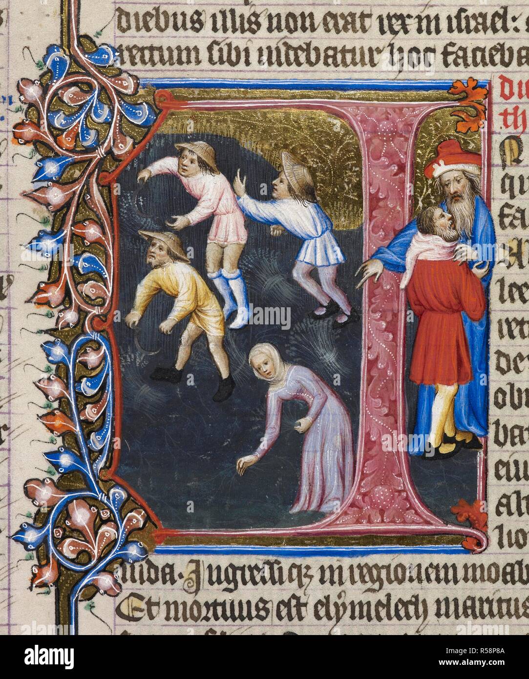 Ruth gleaning. Great Bible (St. Jerome version). England (London ...