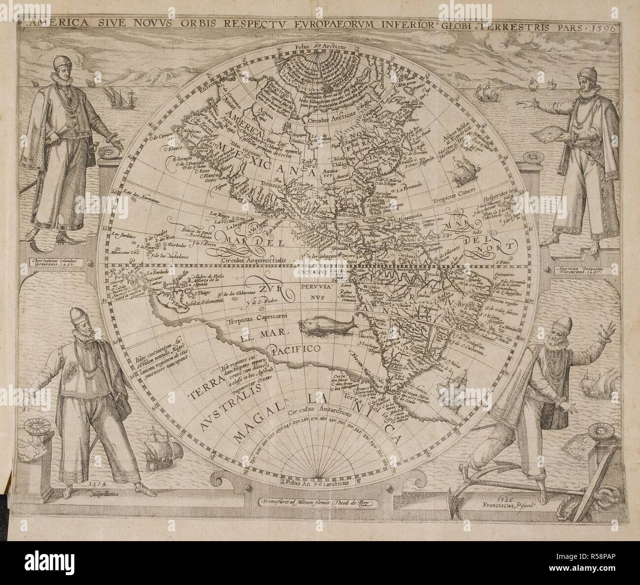 Map of america 1596 hi-res stock photography and images - Alamy