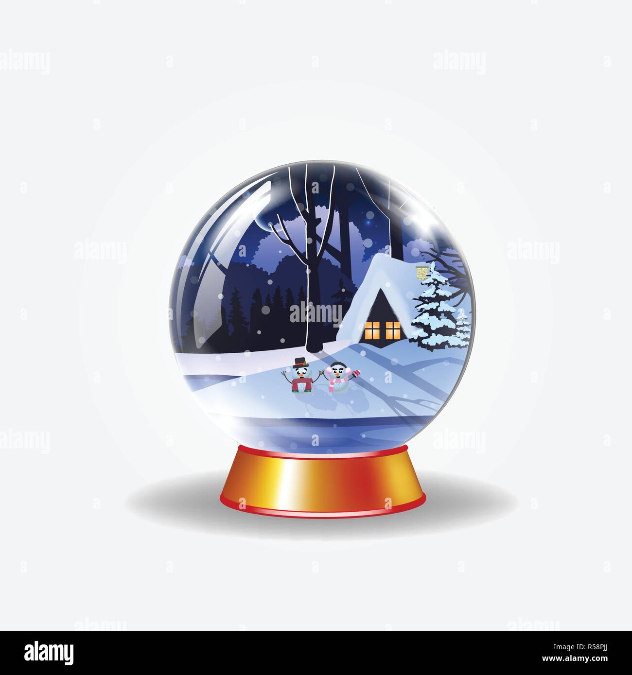 Crystal tree home Stock Vector Images - Alamy