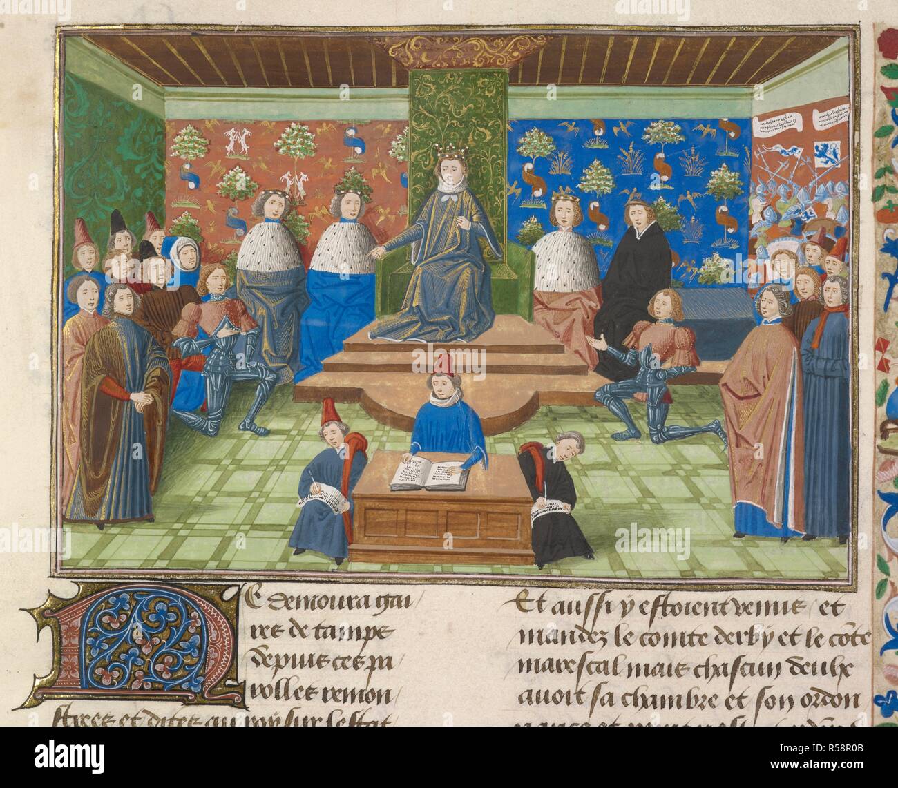 King Richard II of England banishing the Earl Marshall and the Earl of ...