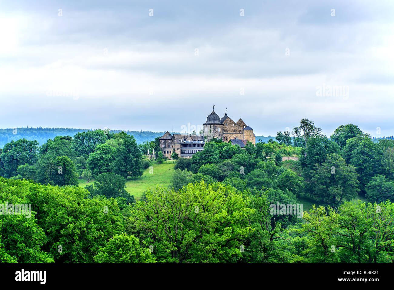sababurg sleeping beauty castle wald hessen Stock Photo - Alamy