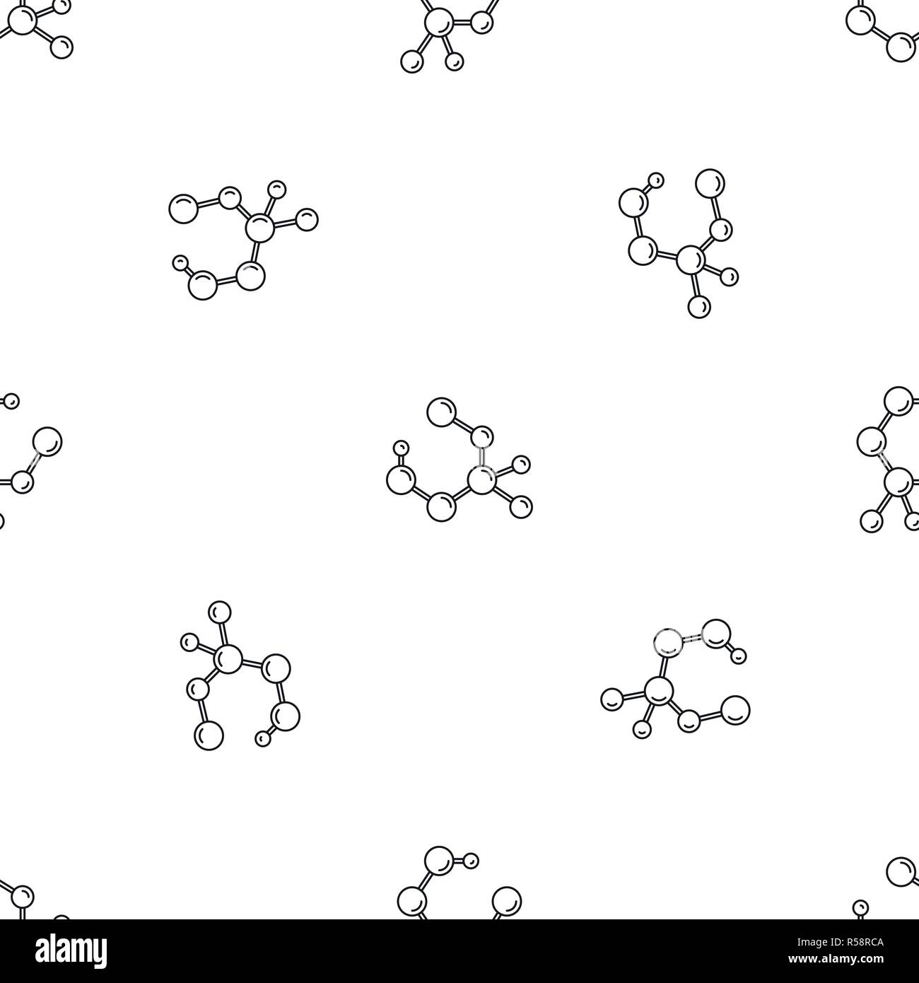Molecule formula pattern seamless vector repeat geometric for any web design Stock Vector Image ...