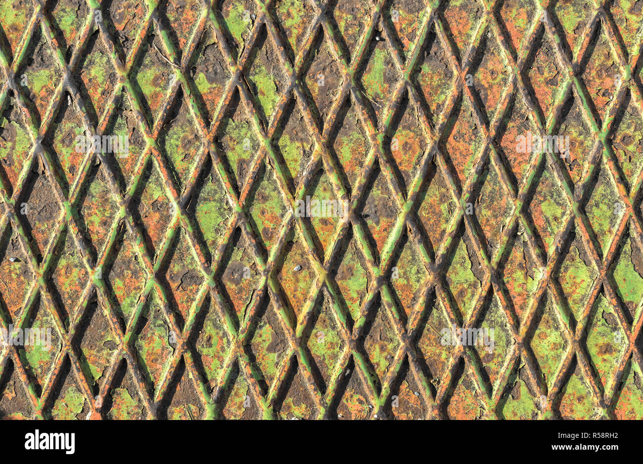 Green metal diamond floor plate hi-res stock photography and images - Alamy