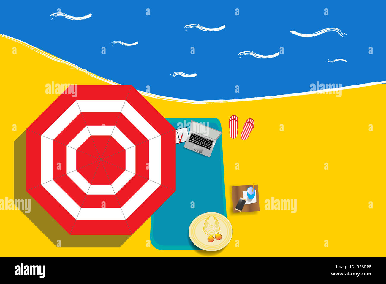 Office on the Beach Stock Photo - Alamy