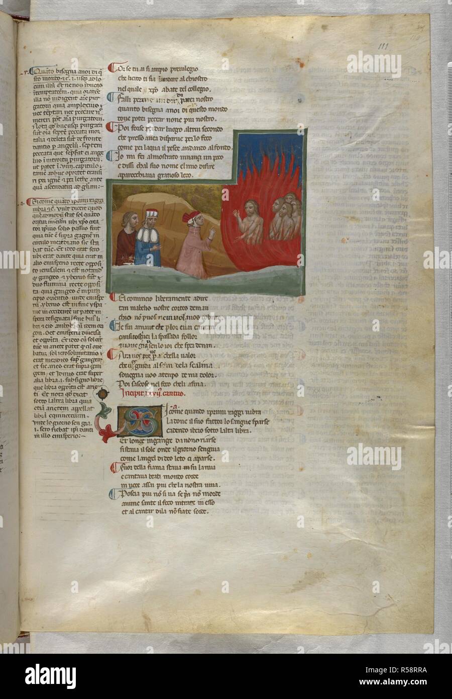 Dante, talking to one of the lustful, is followed by Statius and Virgil ...