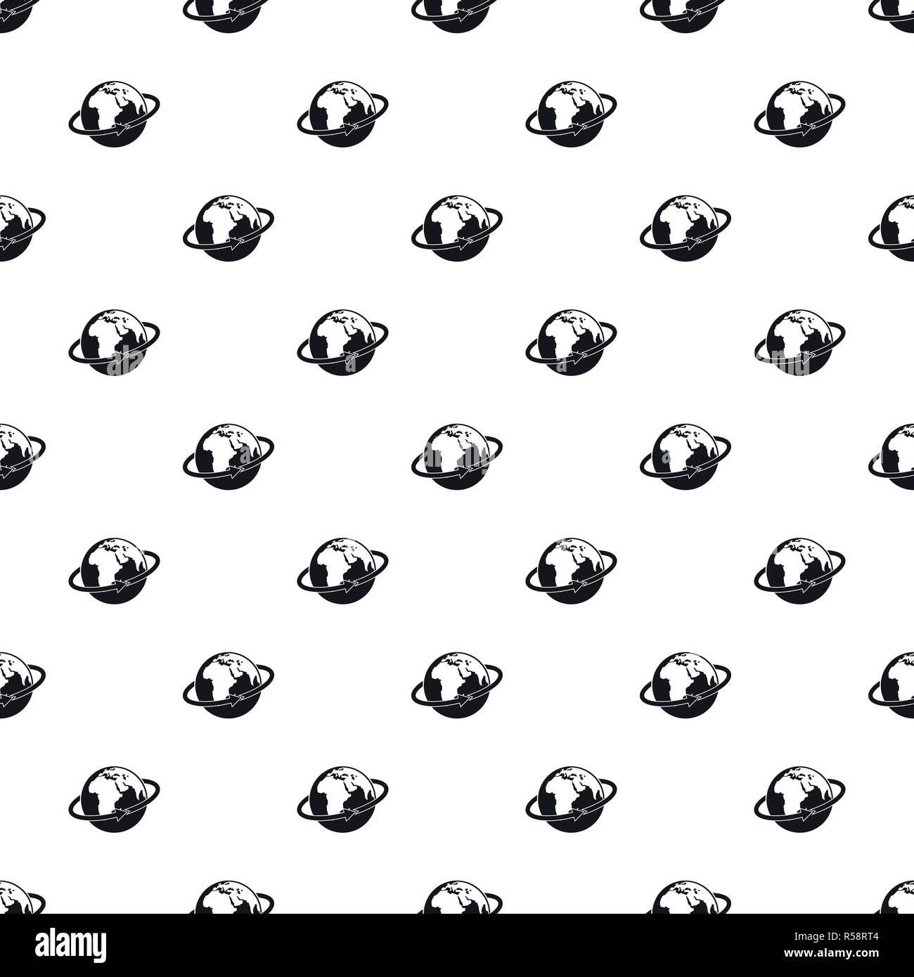 Flight around earth pattern Stock Vector Images - Alamy